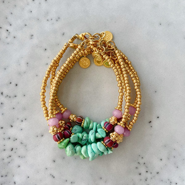 Armband Seagreen Chips goud | BEADIES – Beadies