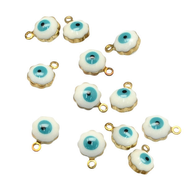 Bedeltje Evil eye Wit rond | BEADIES – Beadies