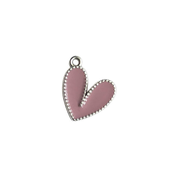 Charm Heart Old pink silver | BEADIES – Beadies