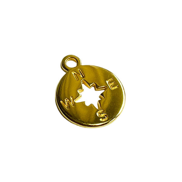 Charm Coin gold Compass | BEADIES – Beadies