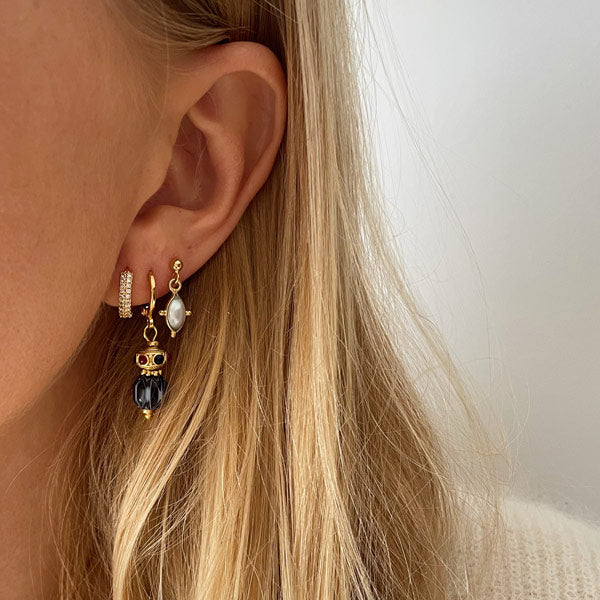 Earparty set of 3 Chevron & Crystal gold | BEADIES – Beadies