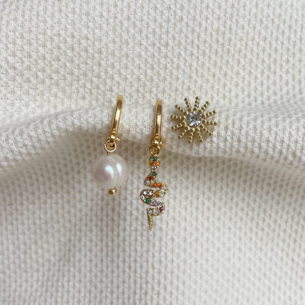 Earparty set van 3 Pearls & morningstar | BEADIES – Beadies