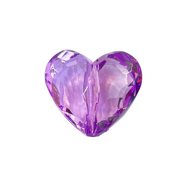 Lila hart facet groot kraal | BEADIES – Beadies