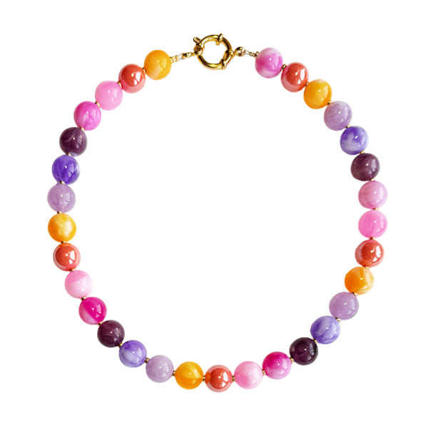 Ketting Candy kralen Pink yellow lila | BEADIES – Beadies